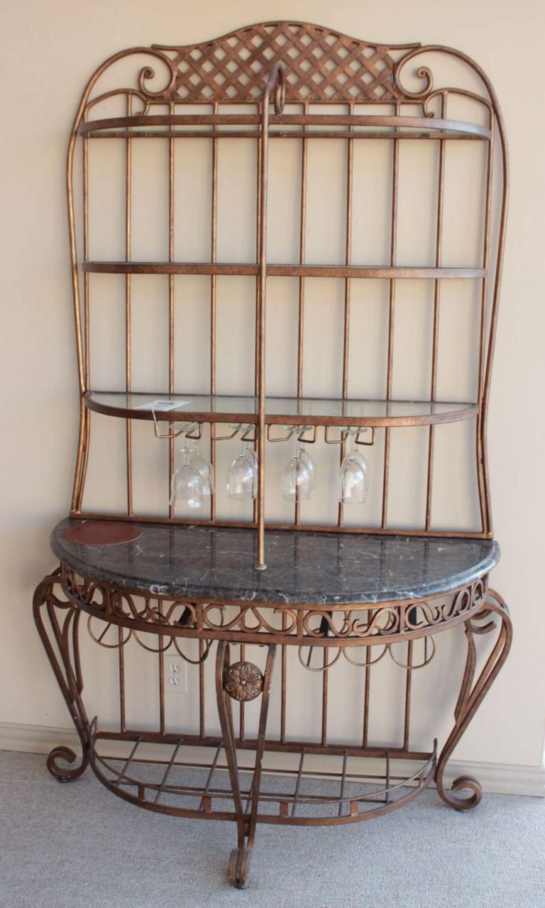 Iron and Marble Baker’s Rack – Blum's Fine Furniture Co.